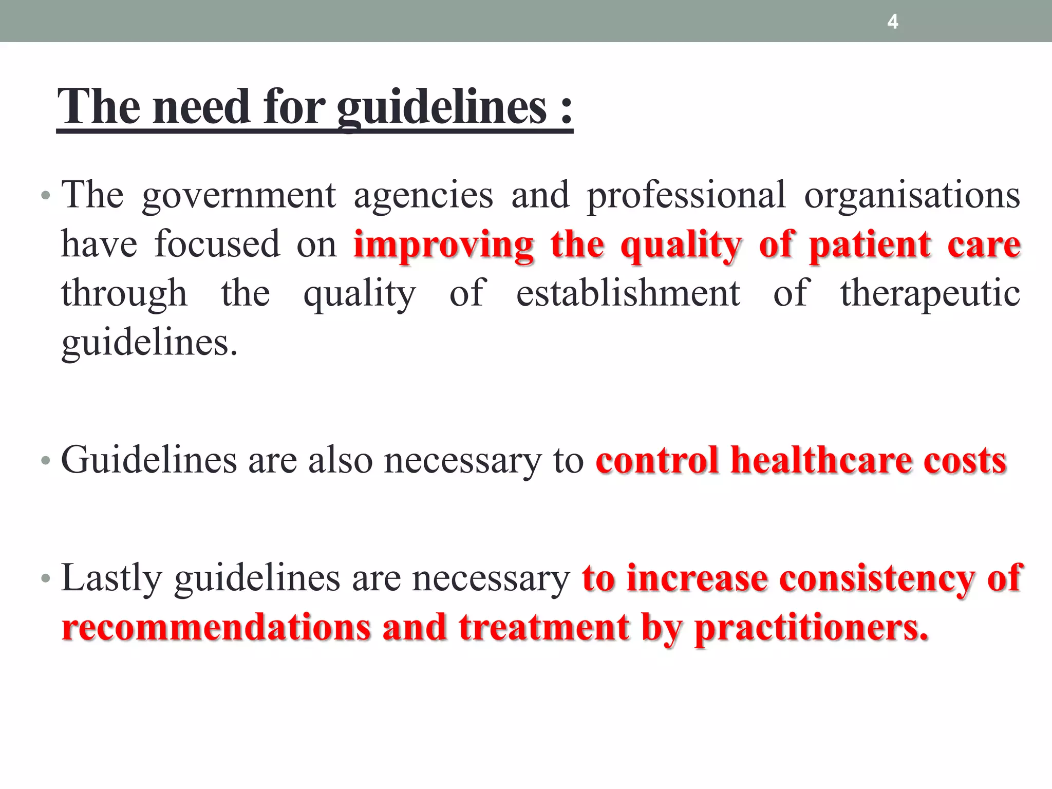 Developing therapeutic guidelines | PPTX