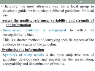 Developing therapeutic guidelines | PPTX