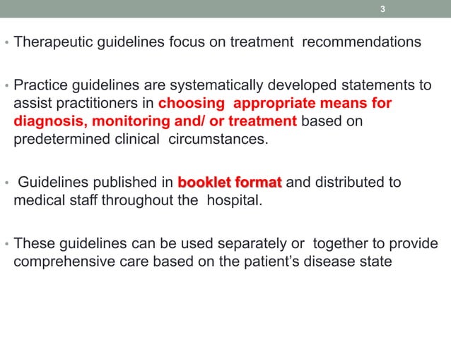 Developing therapeutic guidelines | PPTX