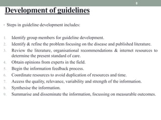 Developing therapeutic guidelines | PPTX