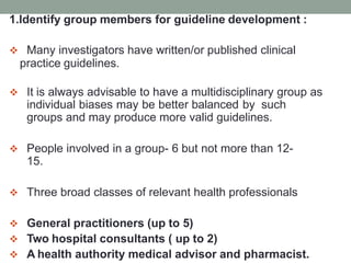 Developing therapeutic guidelines | PPTX