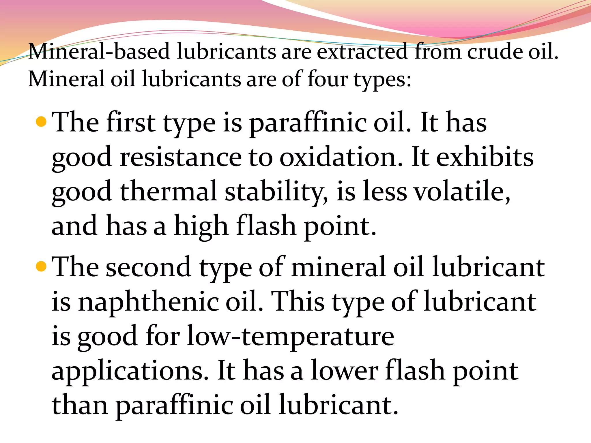 Lubricants and Lubrications | PPTX | Chemistry | Science