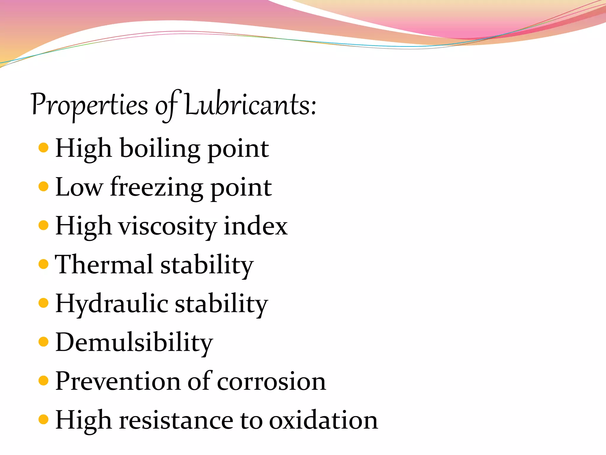 Lubricants and Lubrications | PPTX | Chemistry | Science
