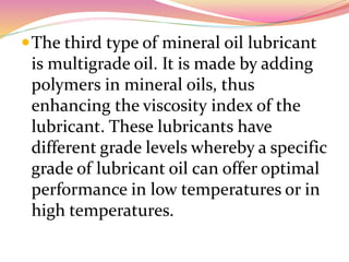 Lubricants and Lubrications | PPTX | Chemistry | Science