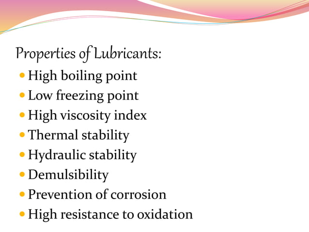 Lubricants and Lubrications | PPTX | Chemistry | Science