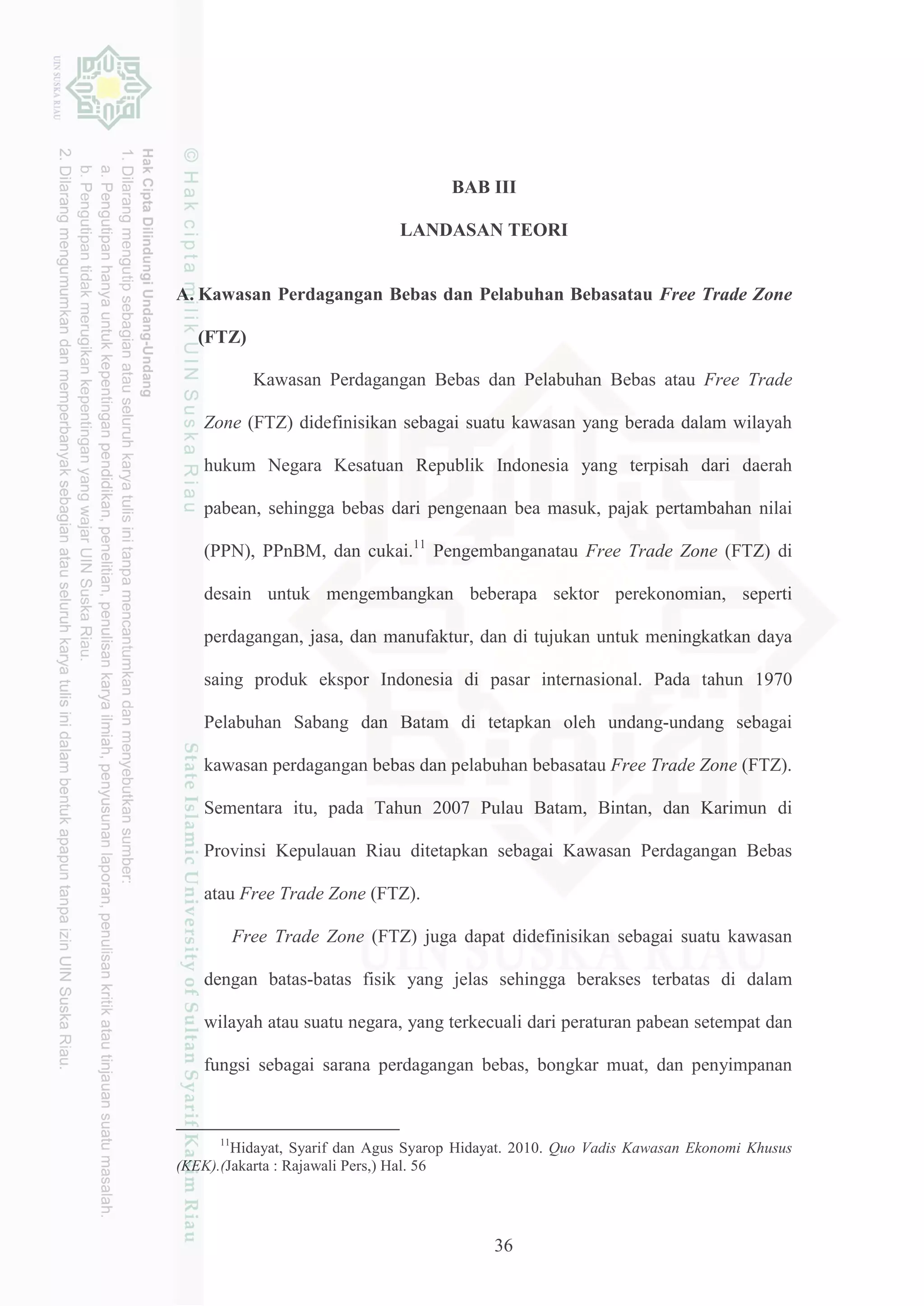 8. bab iii (1) kawasan bebas | PDF