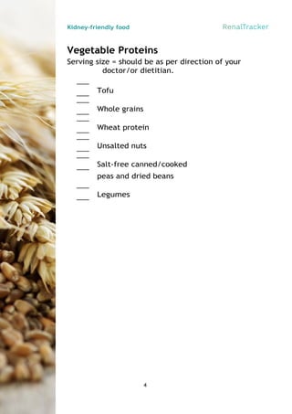 Kidney-friendly food list | PDF