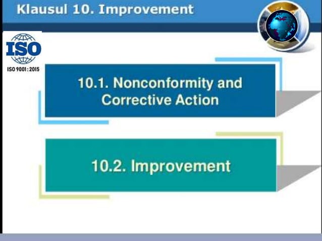 Klausul 10: Improvement (ISO 9001:2015)_ Training "SISTEM MANAJEMEN MUTU" | PPTX