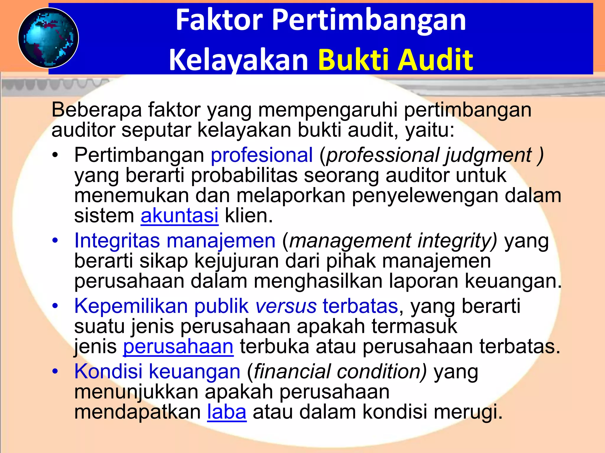 Bukti, Temuan, Kesimpulan dan Saran Audit _"AUDIT SISTEM MANAJEMEN" Training | PPTX