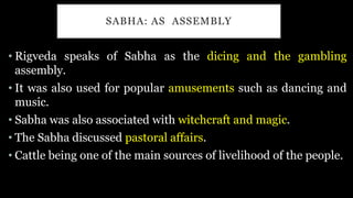 Sabha and Samiti, Vidath, Paura-Janapada of Ancient India | PPTX
