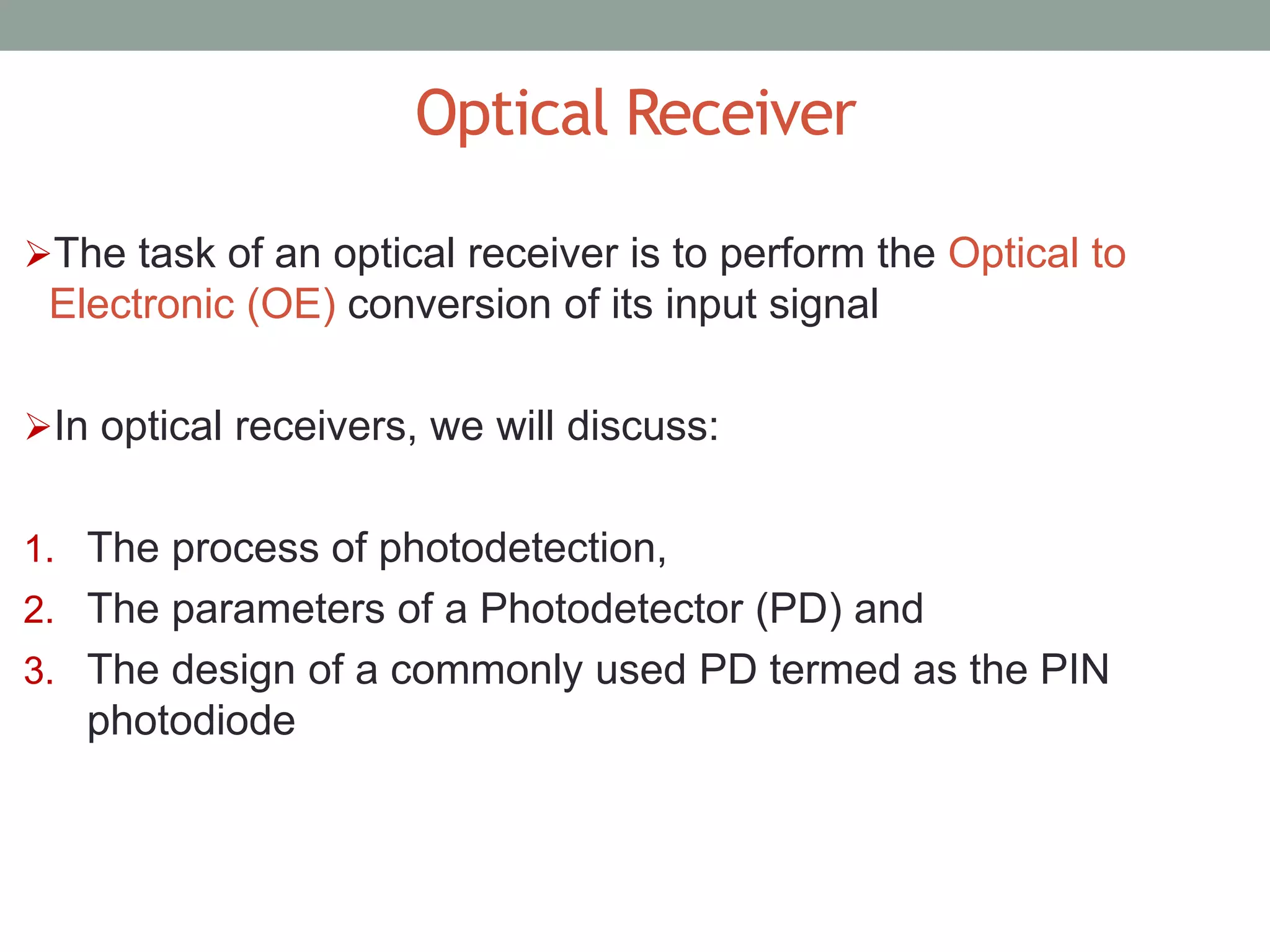 8. lecture=13 14 photodetection pin diode | PDF