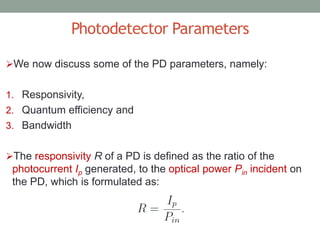 8. lecture=13 14 photodetection pin diode | PDF