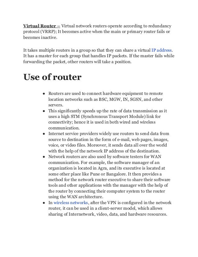 Types of Routers What is a Router How Routers Work, and Uses of routers.pdf