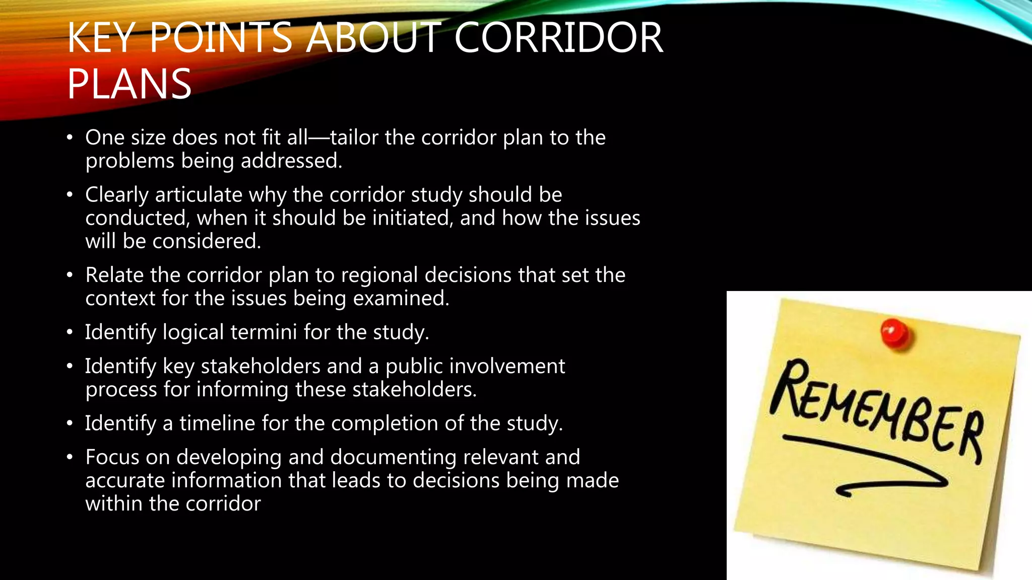 CORRIDOR-PLANNING-in-Transportation | PPTX