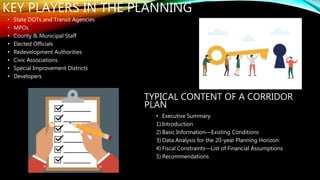 CORRIDOR-PLANNING-in-Transportation | PPTX