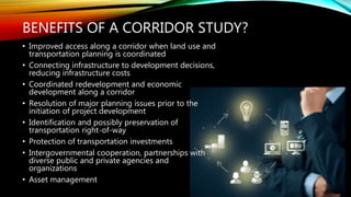 CORRIDOR-PLANNING-in-Transportation | PPTX