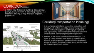 CORRIDOR-PLANNING-in-Transportation | PPTX