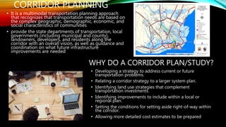 CORRIDOR-PLANNING-in-Transportation | PPTX