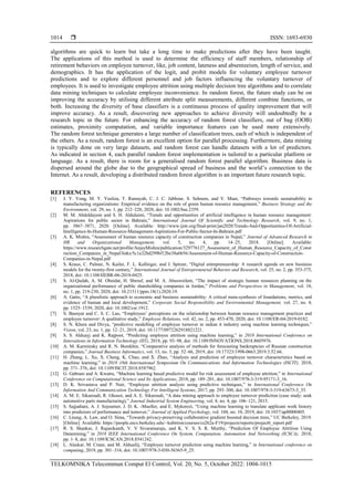 Identification of human resource analytics using machine learning ...