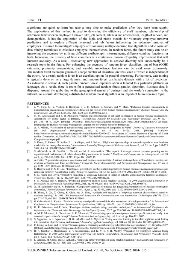 Identification of human resource analytics using machine learning algorithms | PDF | Human ...