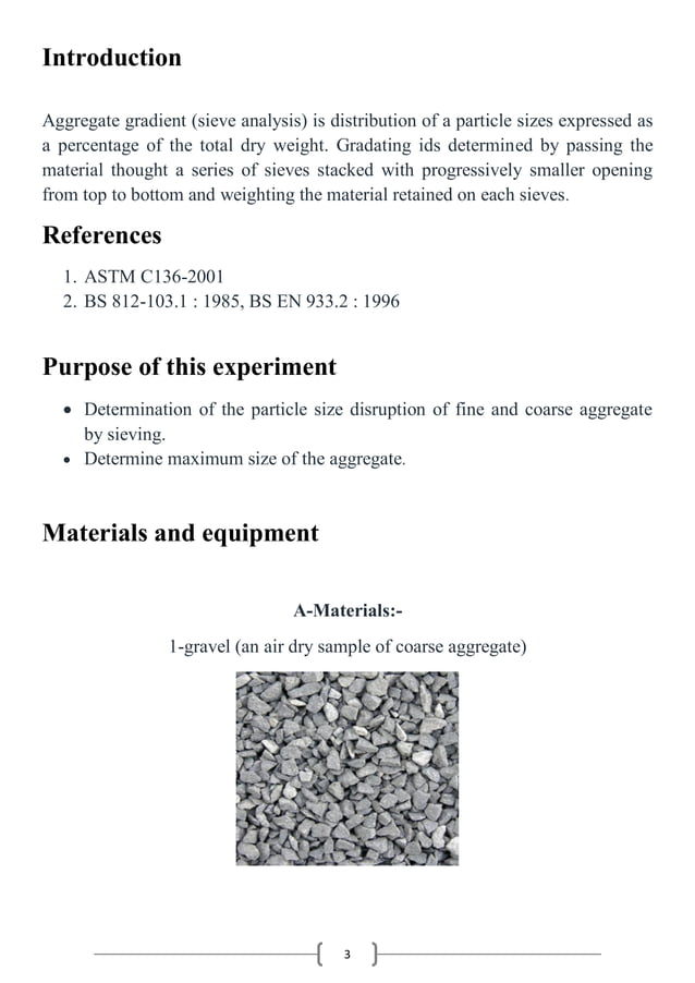 Sieve analysis of fine aggregate | PDF