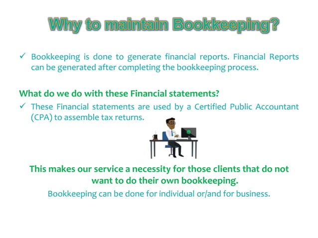 Bookkeeping.ppt | Business Accounting & Finance | Business