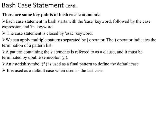 Case, Loop & Command line args un Unix | PPT
