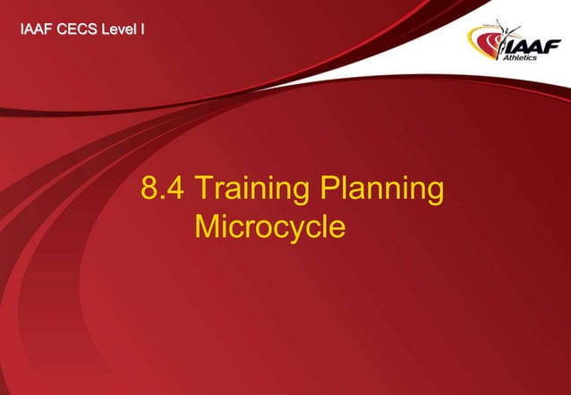 8.4 COR Training Planing - Microcycle.pptx