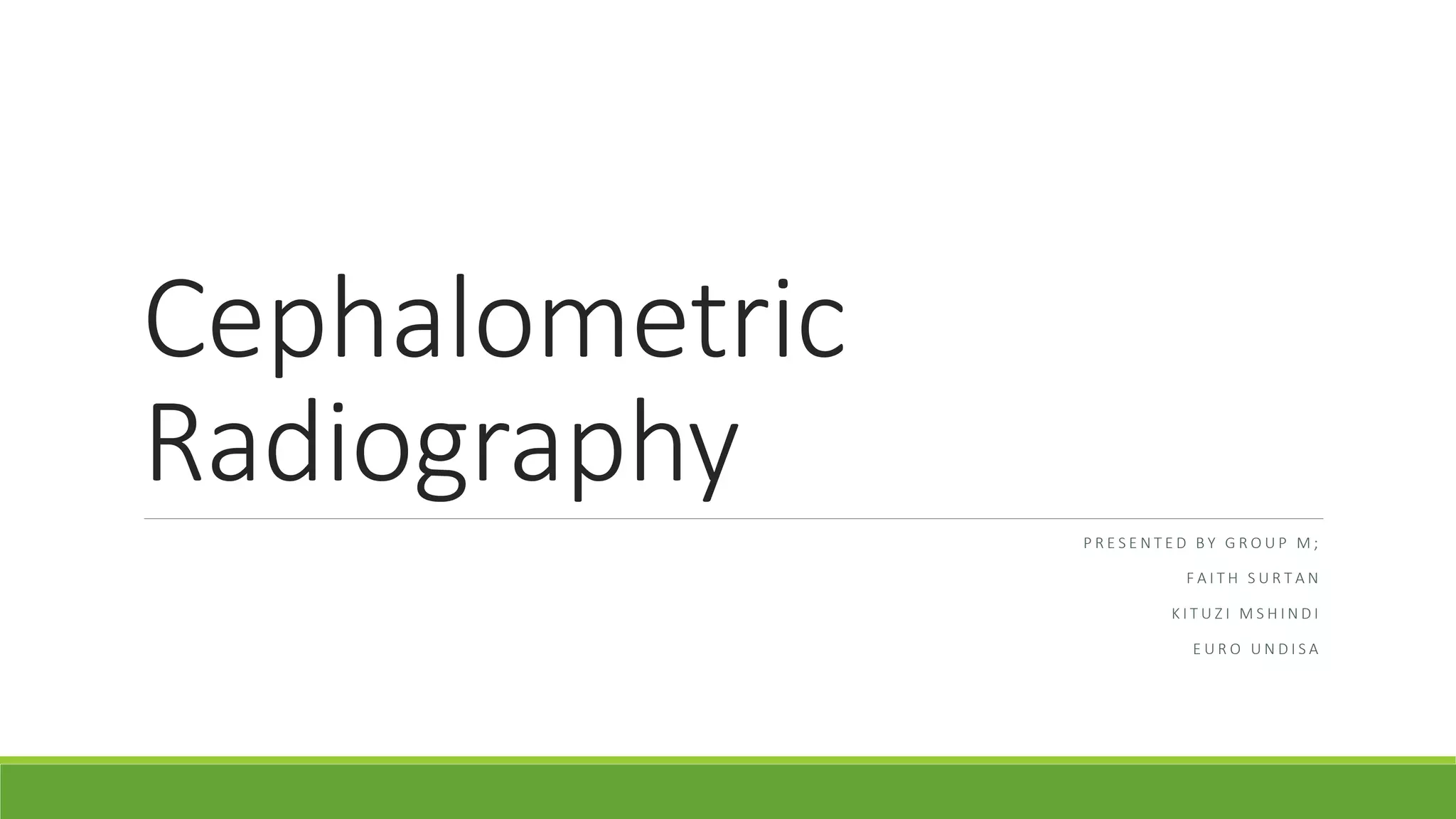 8. Cephalometric Radiography.pptx