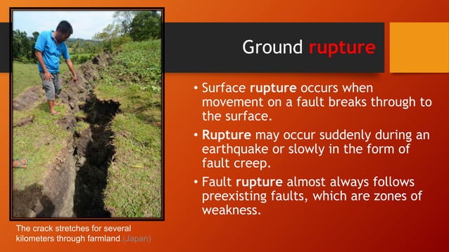 8.-Ground-rupture.pptx | Geology | Science