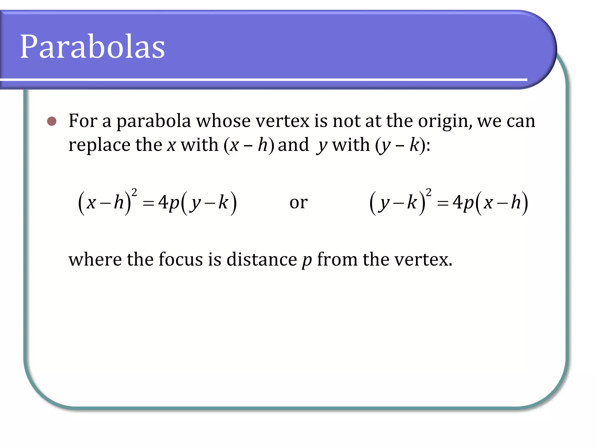 8.3 The Parabola | PDF | Physics | Science