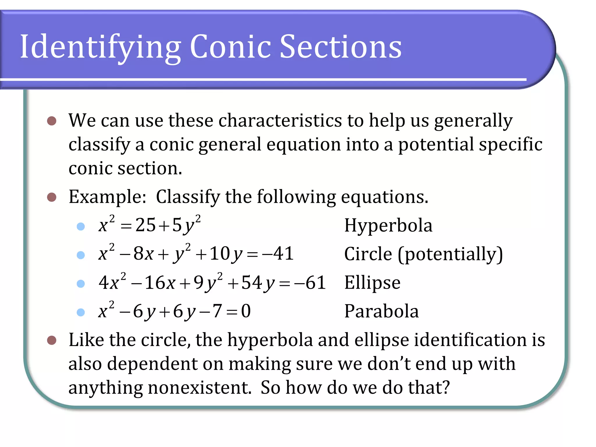 8.4 Summary of the Conic Sections | PPT | Free Download
