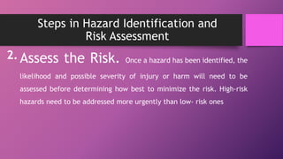 Hazard: Its Impact, Identification and Risk Assessment | PPTX