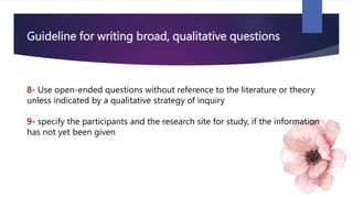 Research questions & hypotheses,Qualitative ,Quantitative and mixed ...