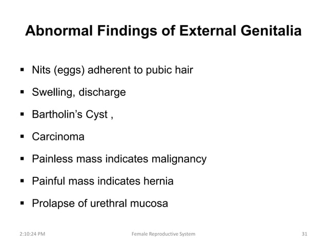8.Assessment of Female Reproductive.pptx | Pregnancy | Reproductive Health