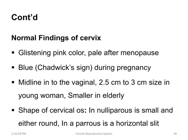 8.Assessment of Female Reproductive.pptx | Pregnancy | Reproductive Health