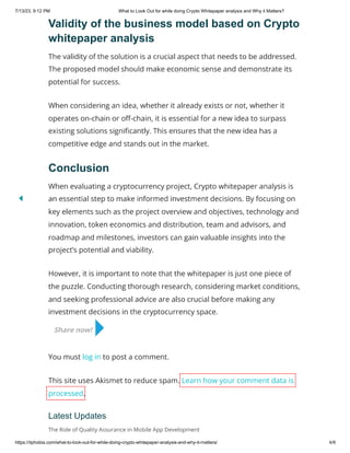 What to Look Out for while doing Crypto Whitepaper analysis and Why it Matters? | PDF