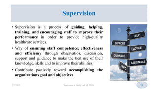 Supervision in Health | PPTX