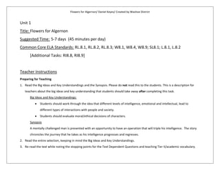 8. Flowers for Algernon. lesson - Anthology.docx