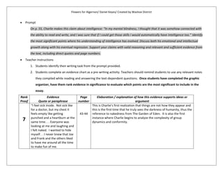 8. Flowers for Algernon. lesson - Anthology.docx