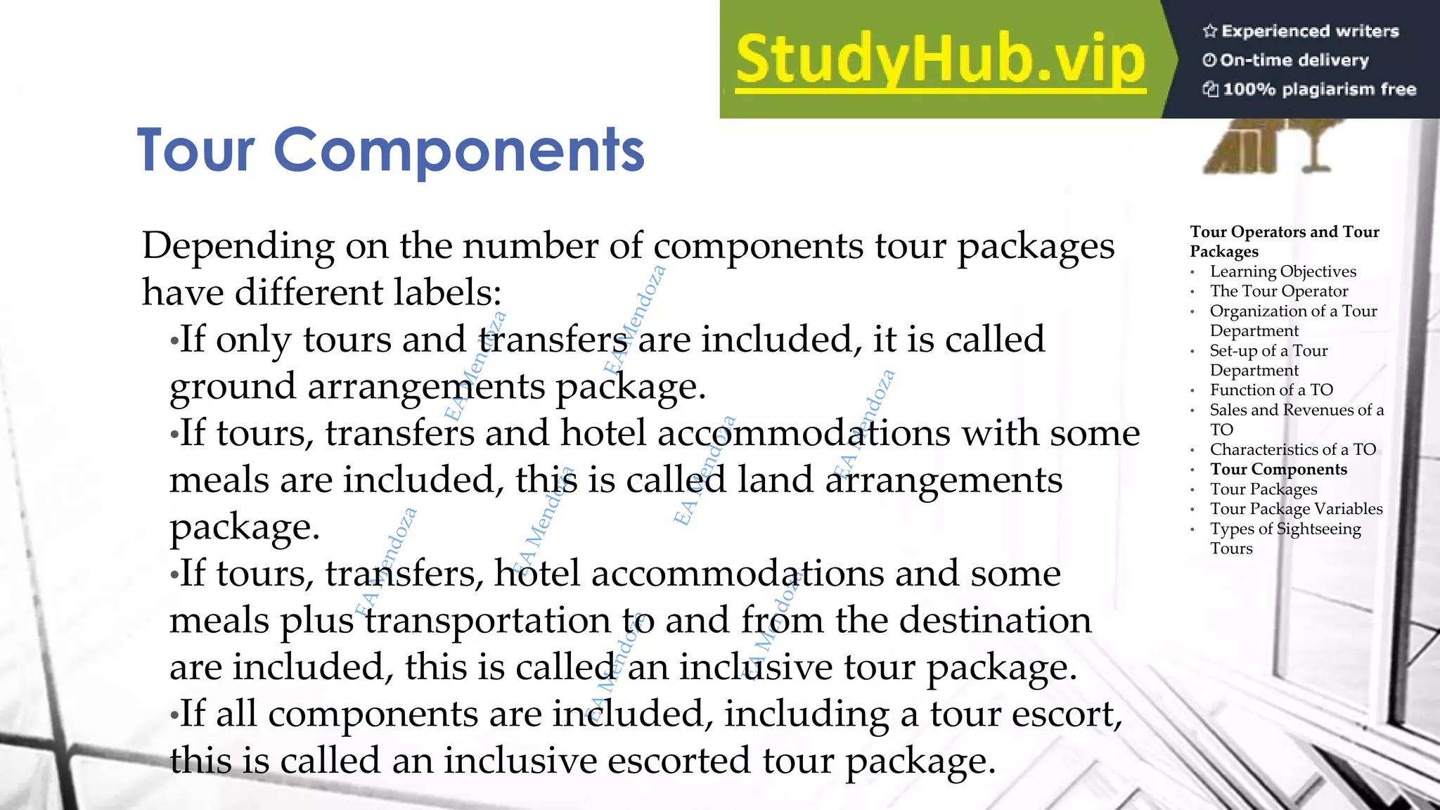 8. Tour Operators And Tour Packages | PDF