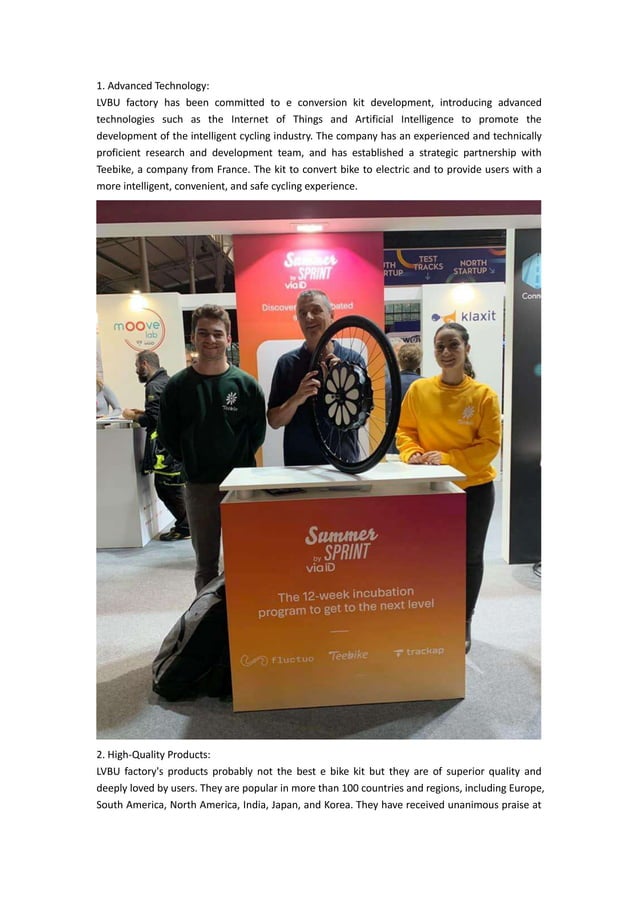 LVBU factory - Leading the New Era of Intelligent Cycling！ | PDF