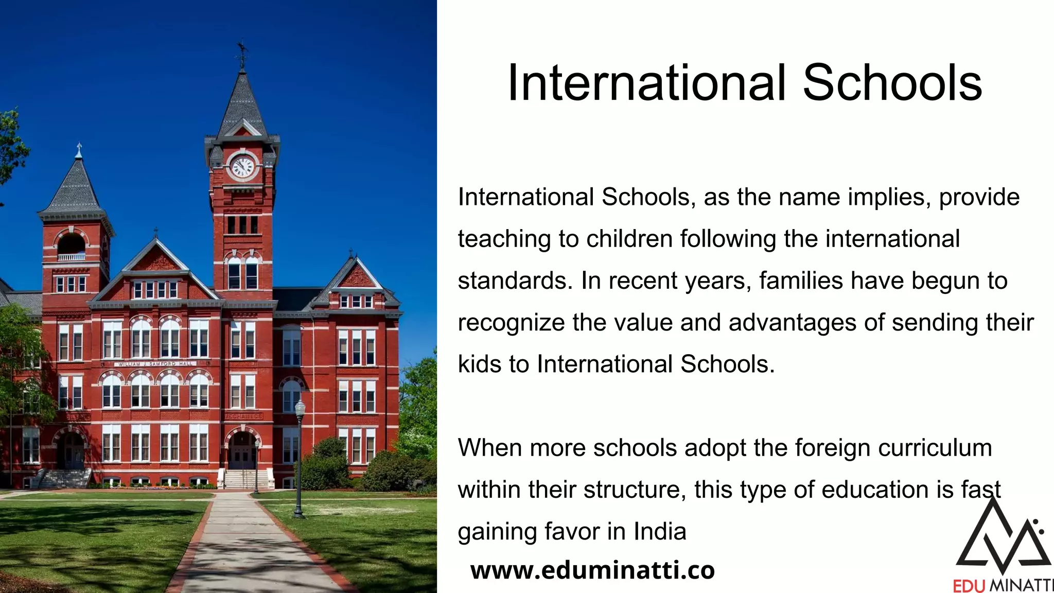How International Schools has changed the current education scenario | PPT
