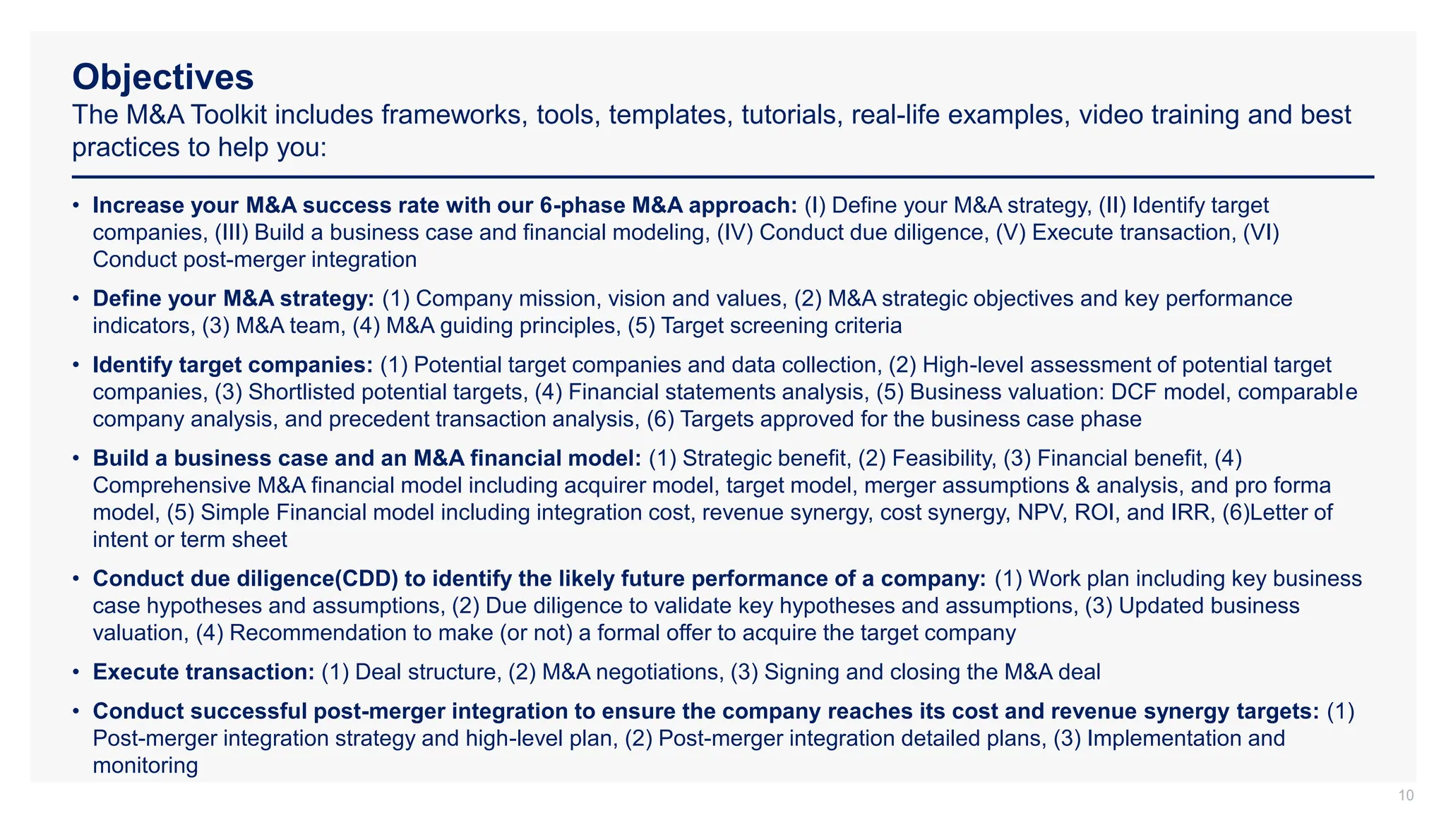 8. Mergers and Acquisitions Toolkit - Overview and Approach.pptx