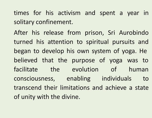 Sri Aurobindo life history and his teachings | PPTX