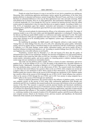 The DeLone and McLean model for measuring success in online learning ...