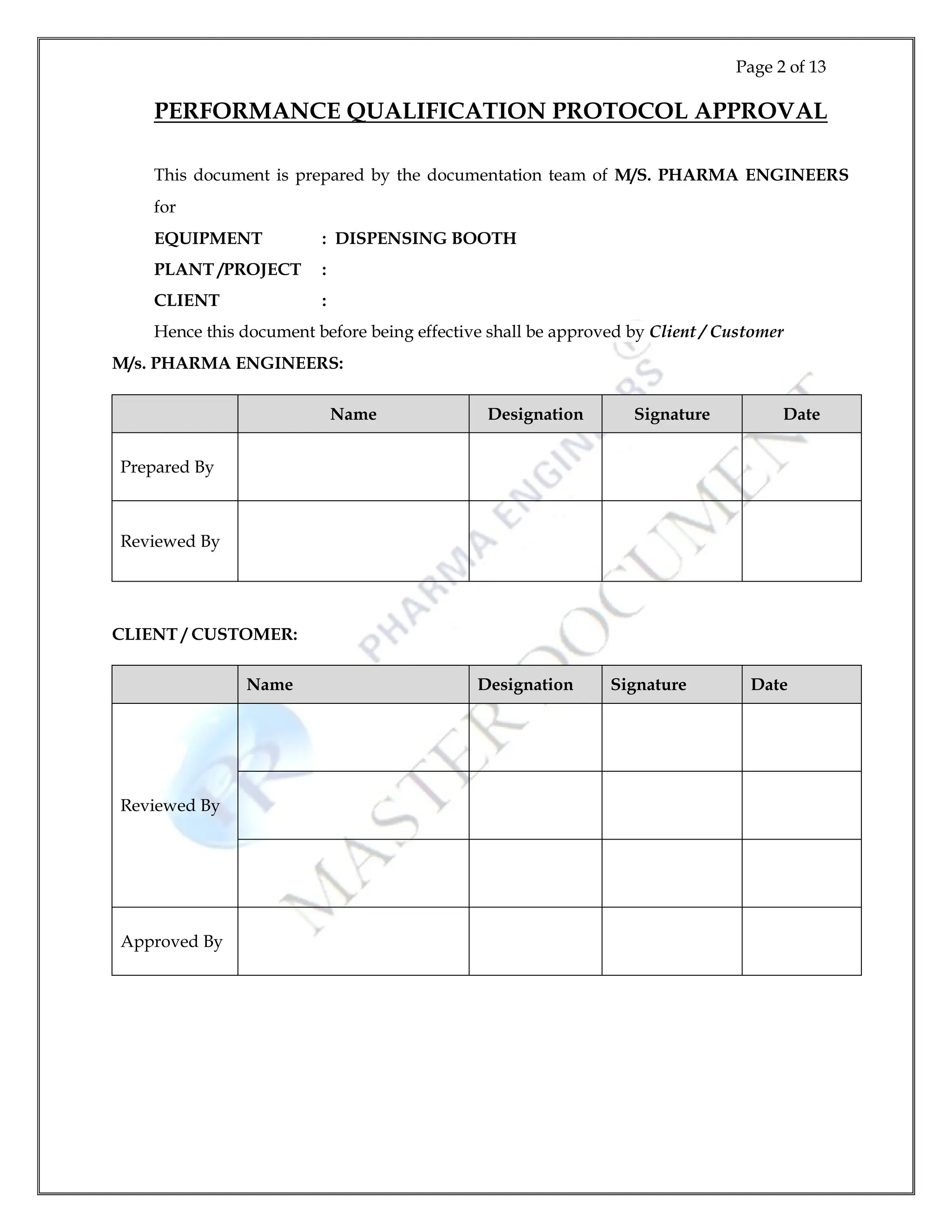 8.4 PERFORMANCE QUALIFICATION PROTOCOL FOR DISPENSING BOOTH (1).pdf