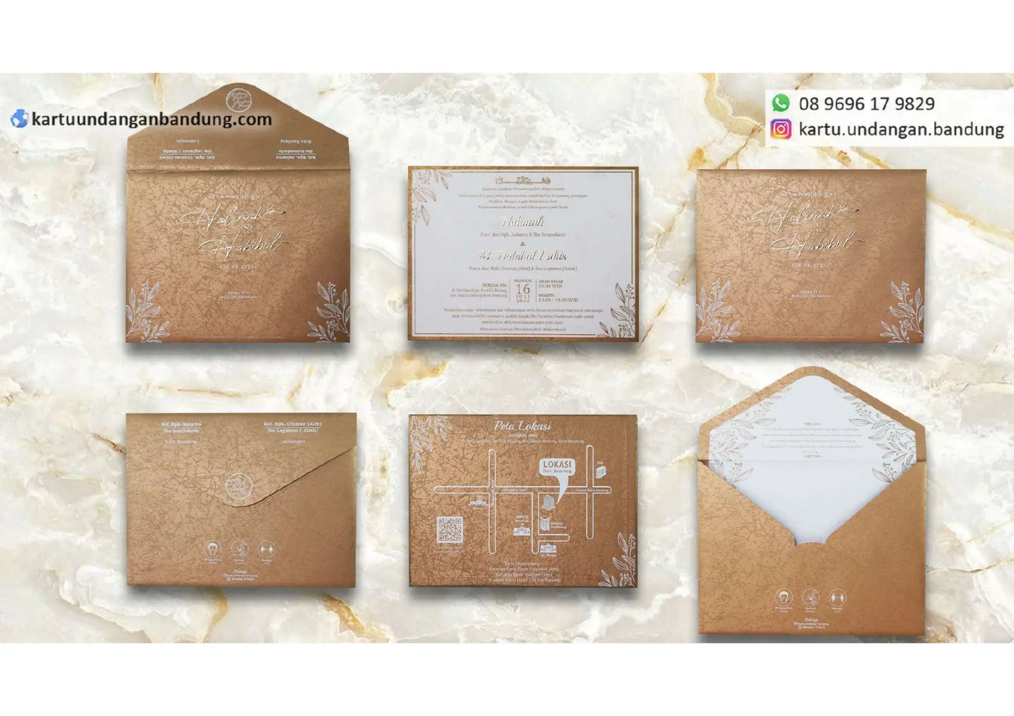 Kartu Undangan Single Hard Cover Mewah | PDF