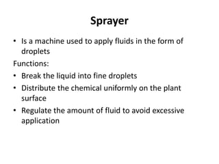 8.Spraying and Dusting equipment required in farm | PPTX