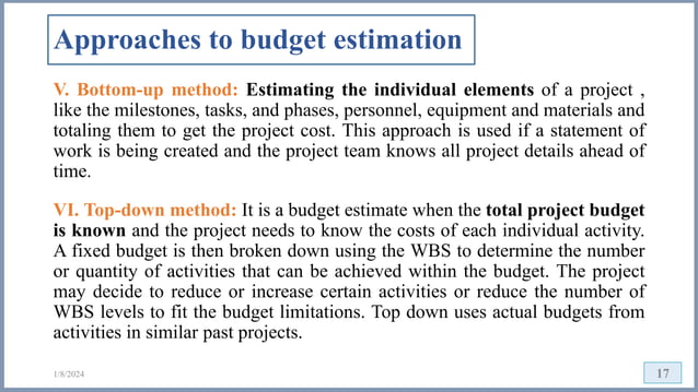 Project Budgeting | PPTX | Civil Engineering Industry | Industries